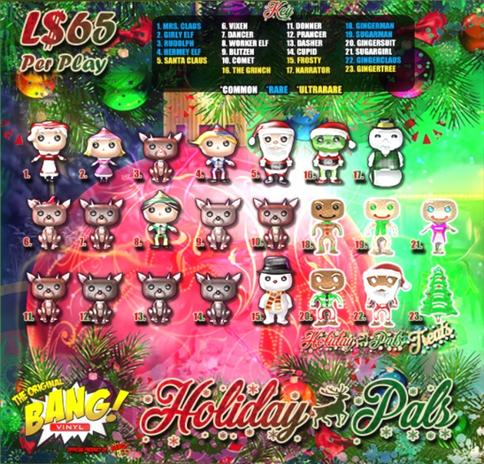Second Life Marketplace - 16. ULTRARARE - Bang! Figures - Holiday Pals - The Grinch